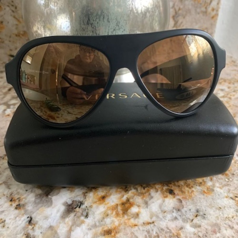 Versace Rock Icon Medusa 4323 Matte Black Gold Mirror… - Gem